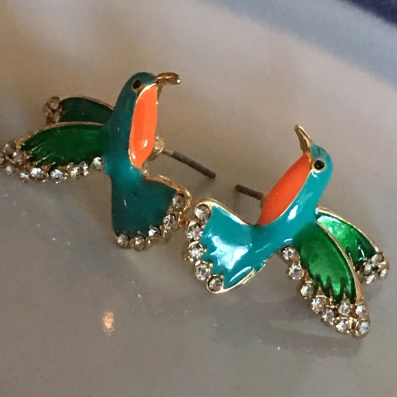 Jewelry | Enamel Hummingbirds | Poshmark